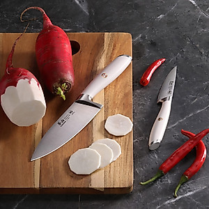 Cangshan L1 Series 2-Piece Starter Knife Set, Forged German Steel, White, 1027501