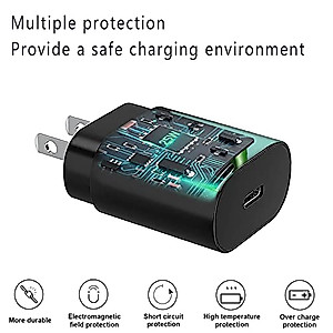 2 Pack 25W USB C Wall Charger,Super Fast Charger Block and 5FT USB-C Charger Cable Fast Charging for Samsung Galaxy S22/S22 Ultra/S22+/S21/S21Ultra/S21+/S20/S20Ultra/Note20/Note 20Ultra/Note10+