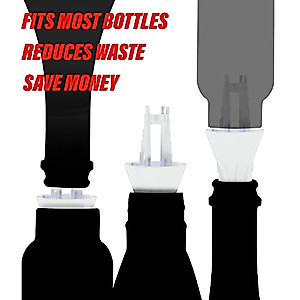 The Last Drop Universal Bottle Emptying Kit Transfer Connector for Soap, Lotion, Shampoo, Conditioner, and Kitchen Condiments, Mess Free Leak Proof Funnel Coupler, Fits All Sizes