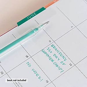 Erin Condren Designer Desk Accessories - Gold Gel Pen in Mid Century Circles Gift Box - Refillable Black Ink. Features Gel Ink, Black Colored Ink, Gold Metal Barrel