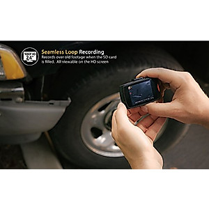 Scosche DDVR28G HD DVR Night Vision Suction Cup Dash Camera with 8GB micro-SD Card and 12V Power Adapter for most Cars, Trucks, and SUV’s