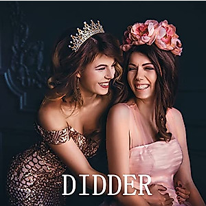 Didder Crowns for Women Rhinestone Crown Tiara, Tiaras and Crowns for Women, Tiaras for Girls Gold Crown for Girls Elegant Princess Crown Tiara with Combs Wedding Bridal Tiara Birthday Prom Party