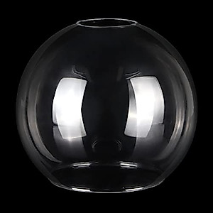 Skelang Clear Glass Shade, Globe Lampshade with 1.73" Fitter Opening, Fixture Replacement Globes for Pendant Light, Lamp, Wall Sconce