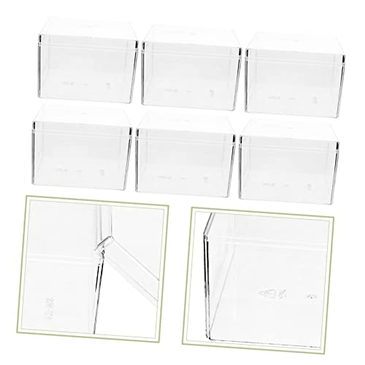 ULTECHNOVO 6pcs Boxes Transparent Mousse Box Mini Food Containers Cupcake Boxes Disposable Cake Containers Clear Cupcake Boxes Bakery Take Out Containers Toy Containers Transparent Box Ps Pie