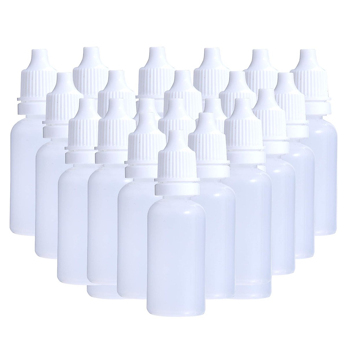 DOWEI 15ml dropper bottles,60pcs 15ML Plastic Squeezable Dropper Bottles Empty Drop Bottles Essential Oil Squeeze Bottle Refillable Containers with Caps