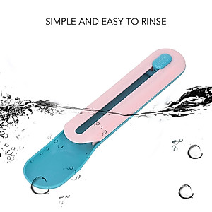 Cat Wet Treats Dispense Spoon, Treat Squeeze Spoon Cat Treat Dispenser Pet Liquid Snacks Feeder Spoon Squeezer for Cat Bar Treats(Pink)