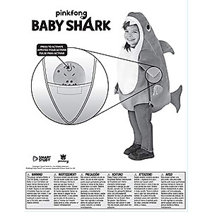 Rubies Toddler Baby Shark Costume for Themed Parties and Halloween, Multi, Toddler US