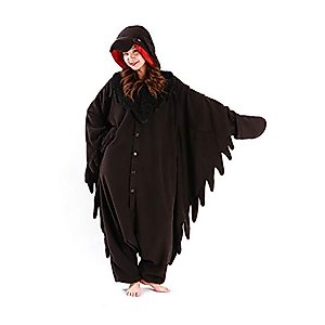 SAZAC Raven Kigurumi - Onesie Jumpsuit Halloween Costume