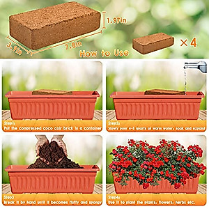 Legigo 4 Pack Premium Coco Coir Brick for Plants- 100% Organic Compressed Coconut Coir Bricks Starting Mix, Coco Coir Fiber Coconut Husk for Planting, Gardening, Potting Soil Substrate, Herbs