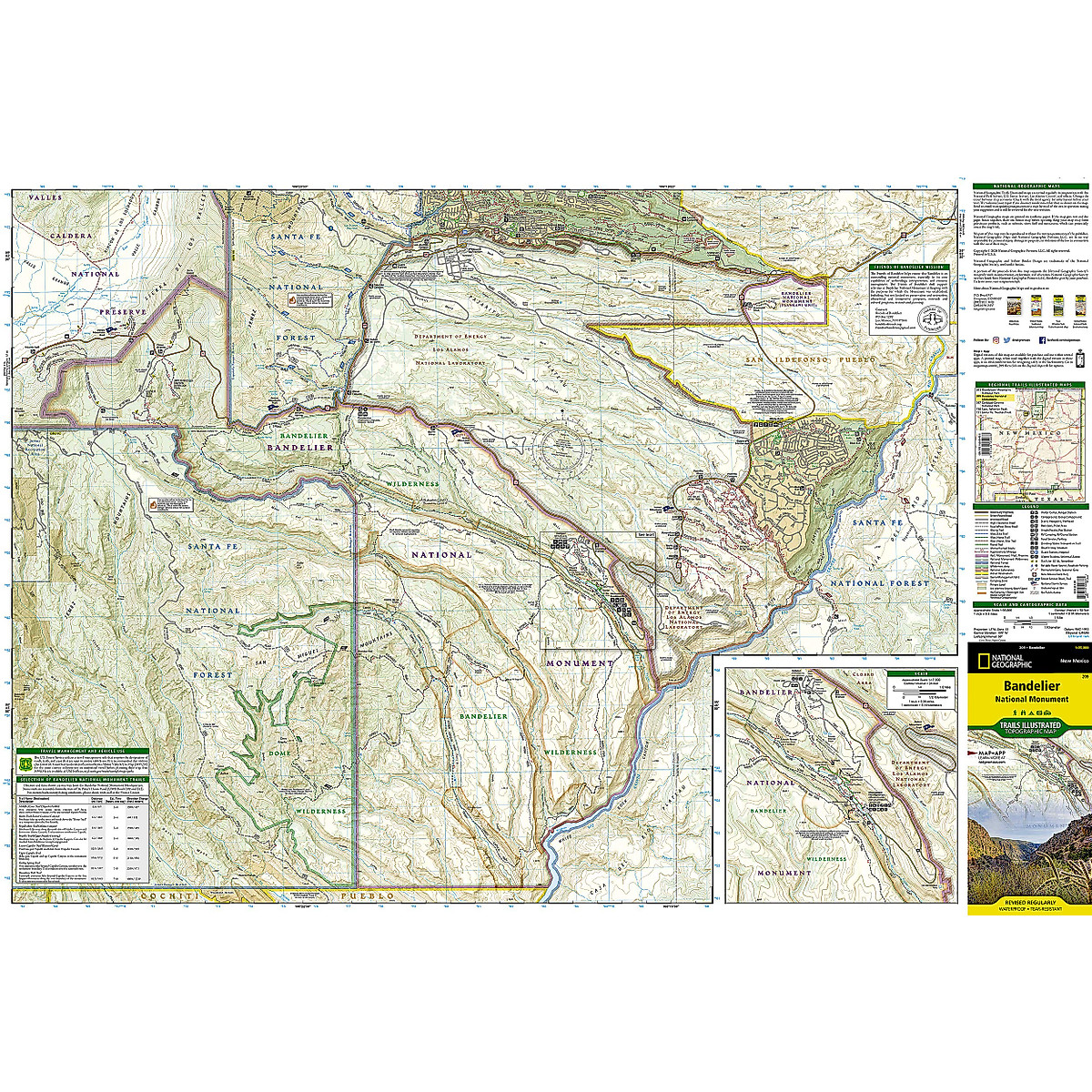 Bandelier National Monument Map (National Geographic Trails Illustrated Map, 209)