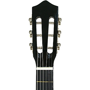 Smartxchoices 38" Kids Acoustic Guitar Bundle Kit for Starter Beginner Music Lovers, 6-String Folk Guitar with Gig Bag, Extra Set Steel Strings, Strap, Pitch Pipe and Pick, Black