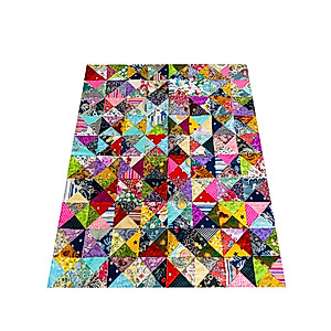 LUMANSUO 50pcs 10" x 10" Cotton Quilting Fabric Squares Fat Quarter Bundles Fabric for DIY Craft Patchwork,Floral
