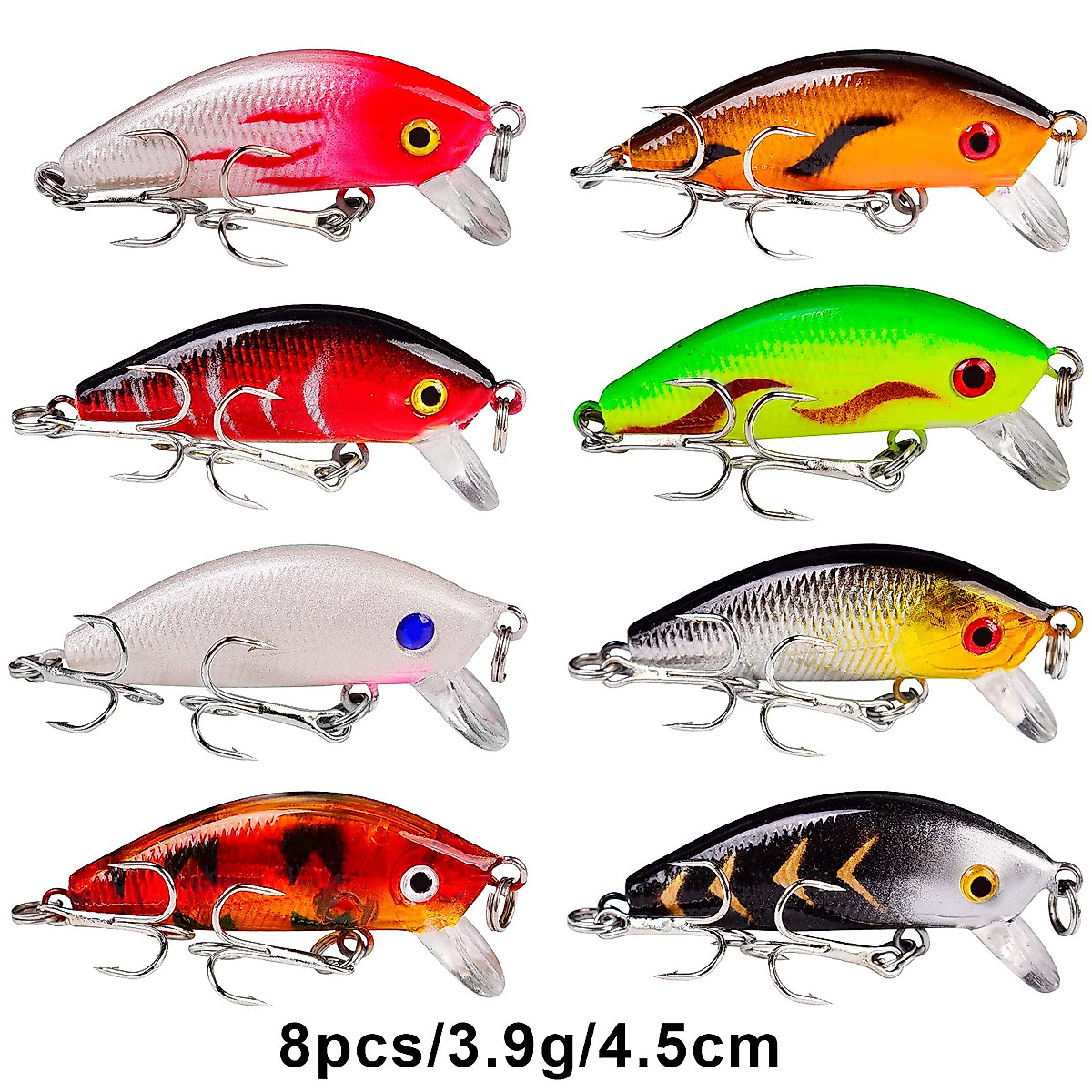 Fishing Lures Tackle Kits Hard Baits Minnow Pencil VIB Crankbaits Topwater Floating Lures Assorted Fishing Tackle Sets (007-43pcs)