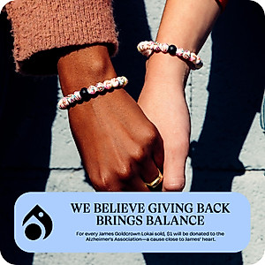 Lokai Silicone Beaded Bracelet for Women & Men, Artist Collection - James Goldcrown Hearts, (Small, 6 Inch Circumference) - Jewelry Fashion Silicone Bracelet Slides-On, Comfortable Fit