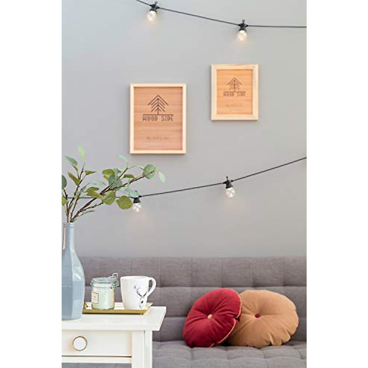 Wood Side Wooden Poster Picture Frame 16x20-100% Natural Eco Unfinished Solid Pine Wood with Thick Borders for Wall Mounting Photo Frame