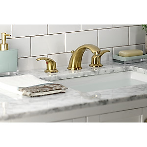 Kingston Brass KB6967LL Legacy Widespread Bathroom Faucet, 8-Inch Adjustable Center, Brushed Brass