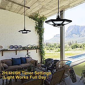 Degruand Solar Shed Lights Outdoor & Indoor Portable Pendant Lights with Motion Sensor,4 Light Modes,1000LM 180 LED 16.4ft Cable for Chicken Coop Yard Garden Gazebo Patio Shed (Cool White)