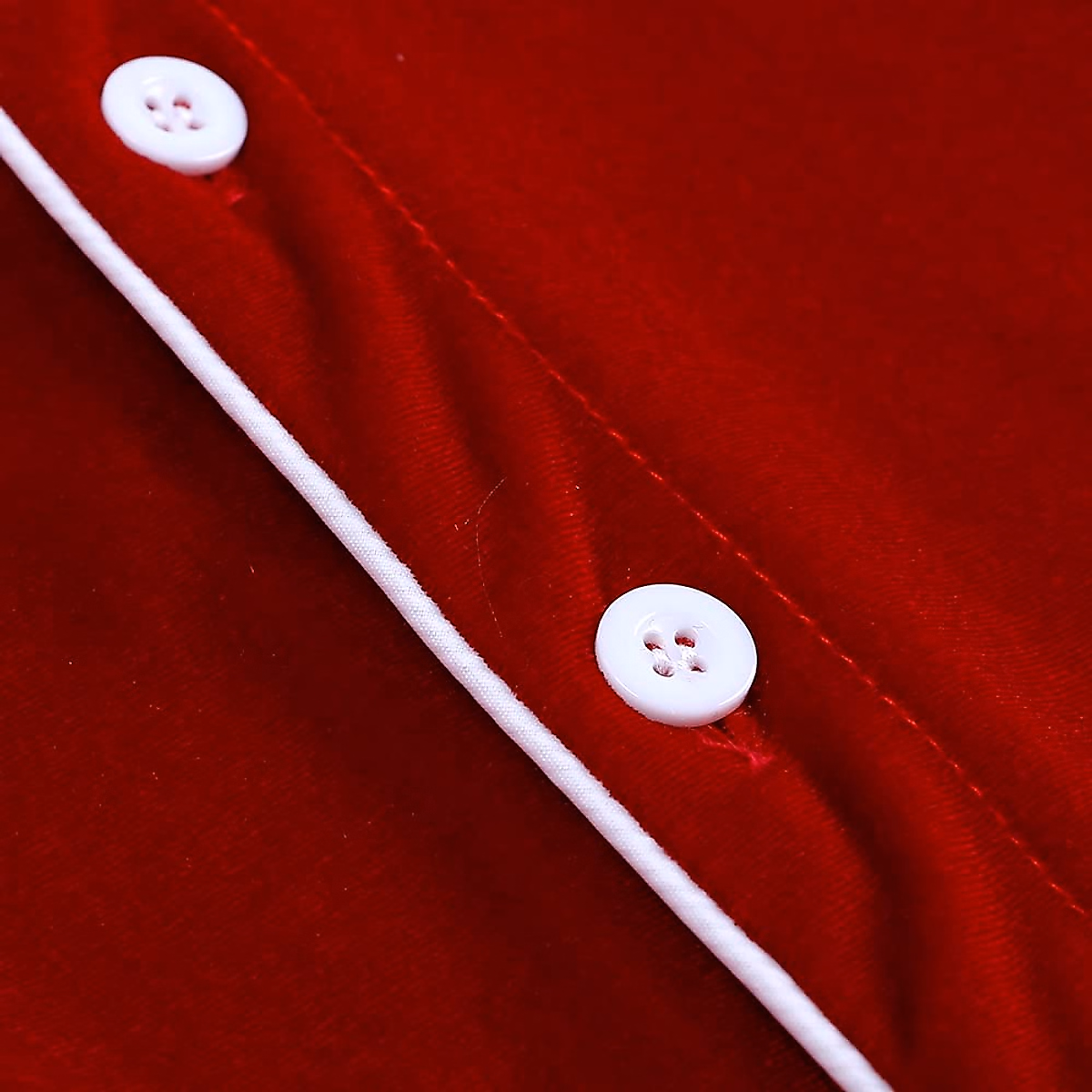 MYGBCPJS Kids Velvet Pajamas Toddler Button-Down Solid Long-Sleeve T-Shirt Top + Pants 2PCS Christmas Outfits Clothes