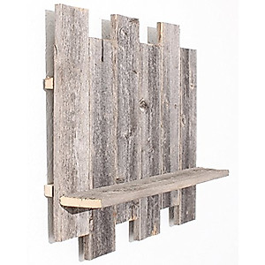 BarnwoodUSA | Farmhouse Staggered Wall Shelf - 100% Up-cycled Reclaimed Wood