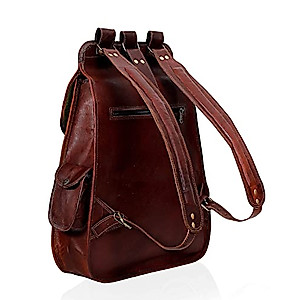 C CUERO Leather 20 Inch Backpack Rucksack Travel Laptop Large Backpack For Men And Women