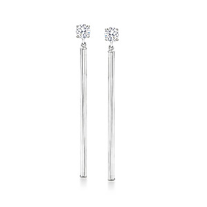 Ross-Simons Sterling Silver Linear Drop Earring Jackets