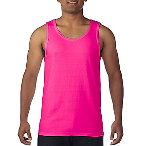 Fashion Gildan 5200 Heavy Adult Tank Top Safety Pink X-Large