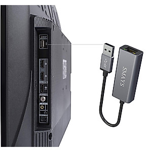 Ethernet Adapter Compatible with Roku TV, Samsung Smart TV - Wired Internet Connection, USB to LAN 10/100