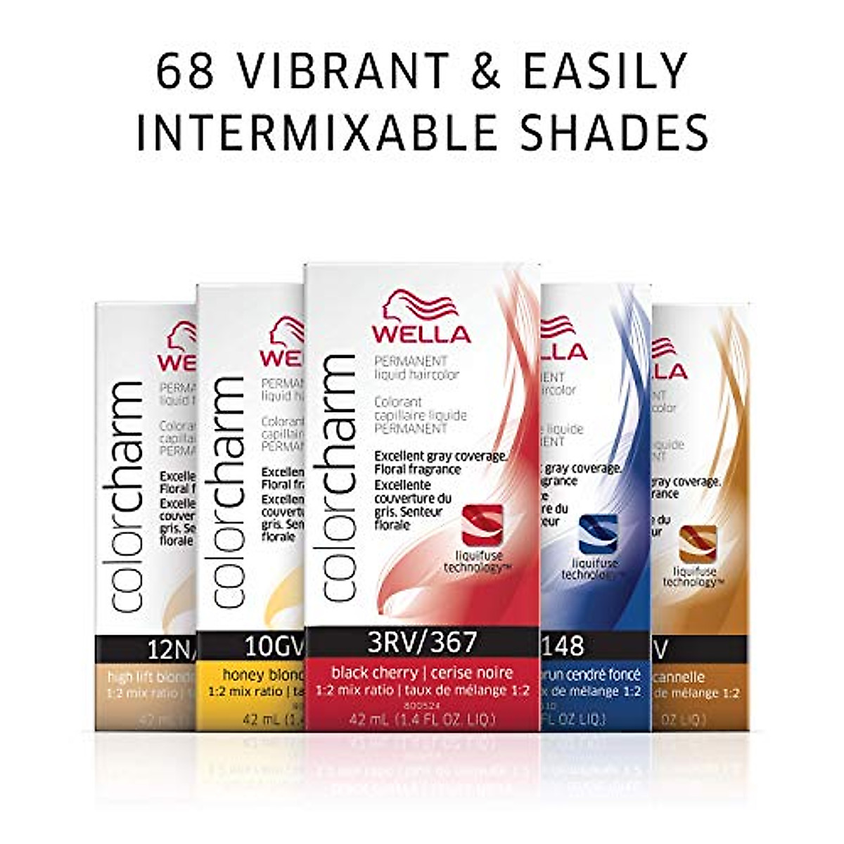 WELLA Color Charm Permanent Liquid Hair Color for Gray Coverage, 8RG Titan Red Blonde