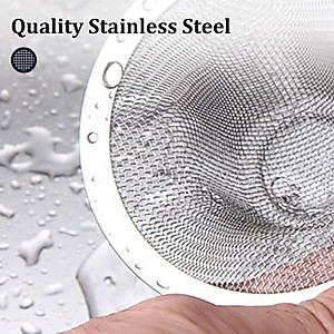 VMVN Kitchen Sink Strainer, Stainless Steel Sink Drain Strainer, 2pcs Drain Cover Stopper,4.5" Diameter for Kitchen Drain Basket,for Shower Bathtub Drain Hair Catcher