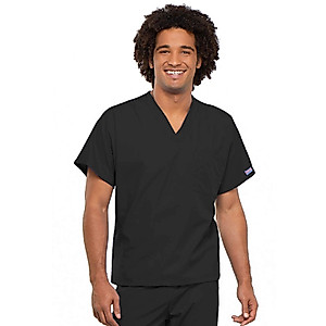 Cherokee Originals Unisex V-Neck Scrubs Shirt, Black, Large