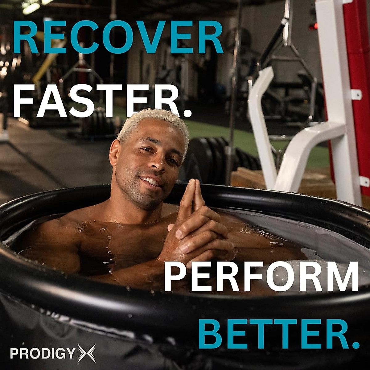 PRODIGYX Ice Bath Tub - Cold Plunge Tub for Athletes - Large Size, Portable, Outdoors - Lid & Thermometer