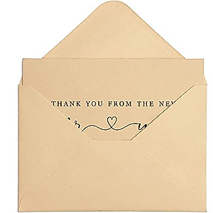 Paper Junkie Kraft Wedding Thank You Greeting Cards with Brown Envelopes (4 x 6 In, 120 Pack)