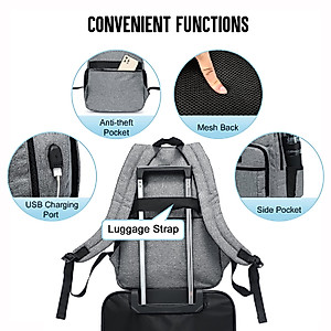 LOVEVOOK Laptop Backpack for Women Quilted Fashion Travel Backpack Purse Airline Approved 15.6 Inch Large Teacher Nurse Bag with Dual Computer Compartment for Work Business College