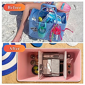 UQOOQFA Set of 2 Divider Tray for Bogg Bag Accessories for Bogg Bags Help with Organizing Your Bogg Bag and Divide Space Accessories (White)