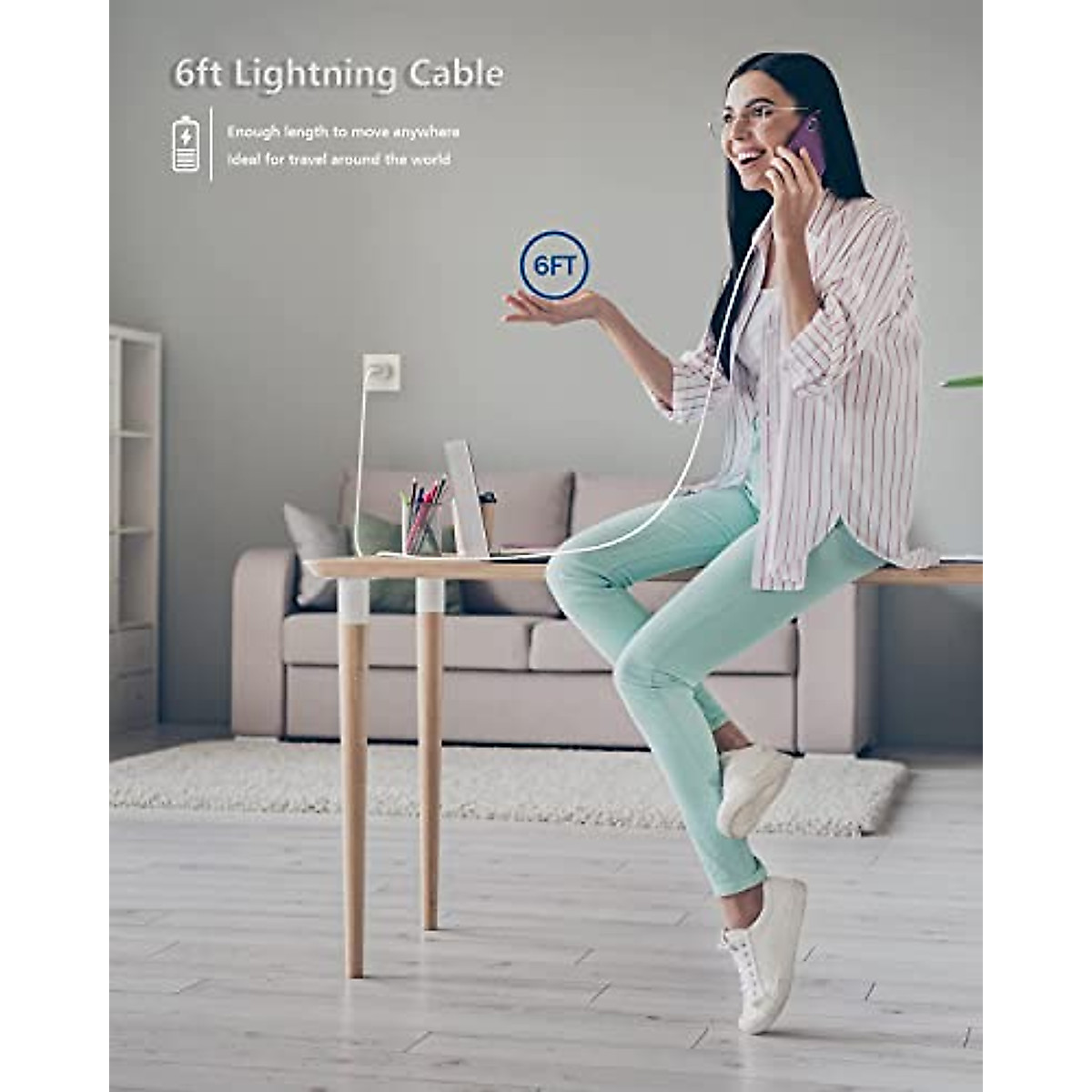 iPhone 14 13 12 Super Fast Charger, [MFi Certified] 6FT Lightning Cable 20W PD USB C Wall Charger 2-Pack iPhone Fasting Charging Block Compatible iPhone 14/14 Pro Max/13/13Pro/12/12 Pro/11/XS Max/8P