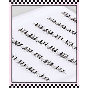 Jiocolor Manga Lashes Eyelashes 7 Pairs Lashes Natural Faux Mink Lashes Pack Fluffy False Eyelashes Cat Eye Lashes Curl False Eyelashes JE03 wispies Lashes