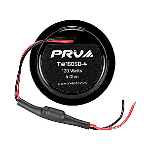 PRV AUDIO Soft Dome Tweeters 240 Watts 4 Ohm TW150SD-4 with Built-in Crossover, 32 mm Silk Dome, Neodymium Magnet for Car Audio and Motorcycle Systems Easy Flush Mount (Pair)