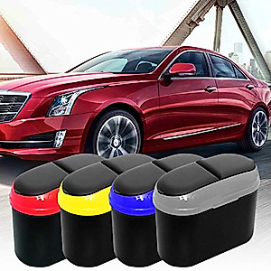 Storage Container Stylish Dual Side Lid Car Vehicle Plastic Trash Can Garbage Bin Storage Box