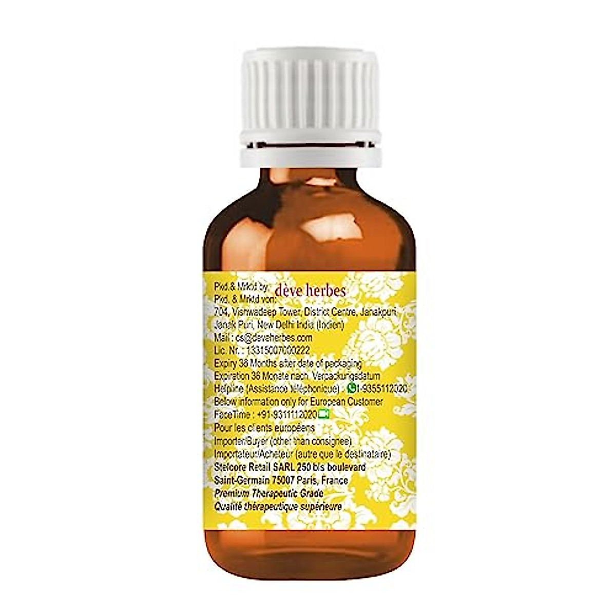 Deve Herbes Pure Vanilla Essential Oil 30ml (1 oz)