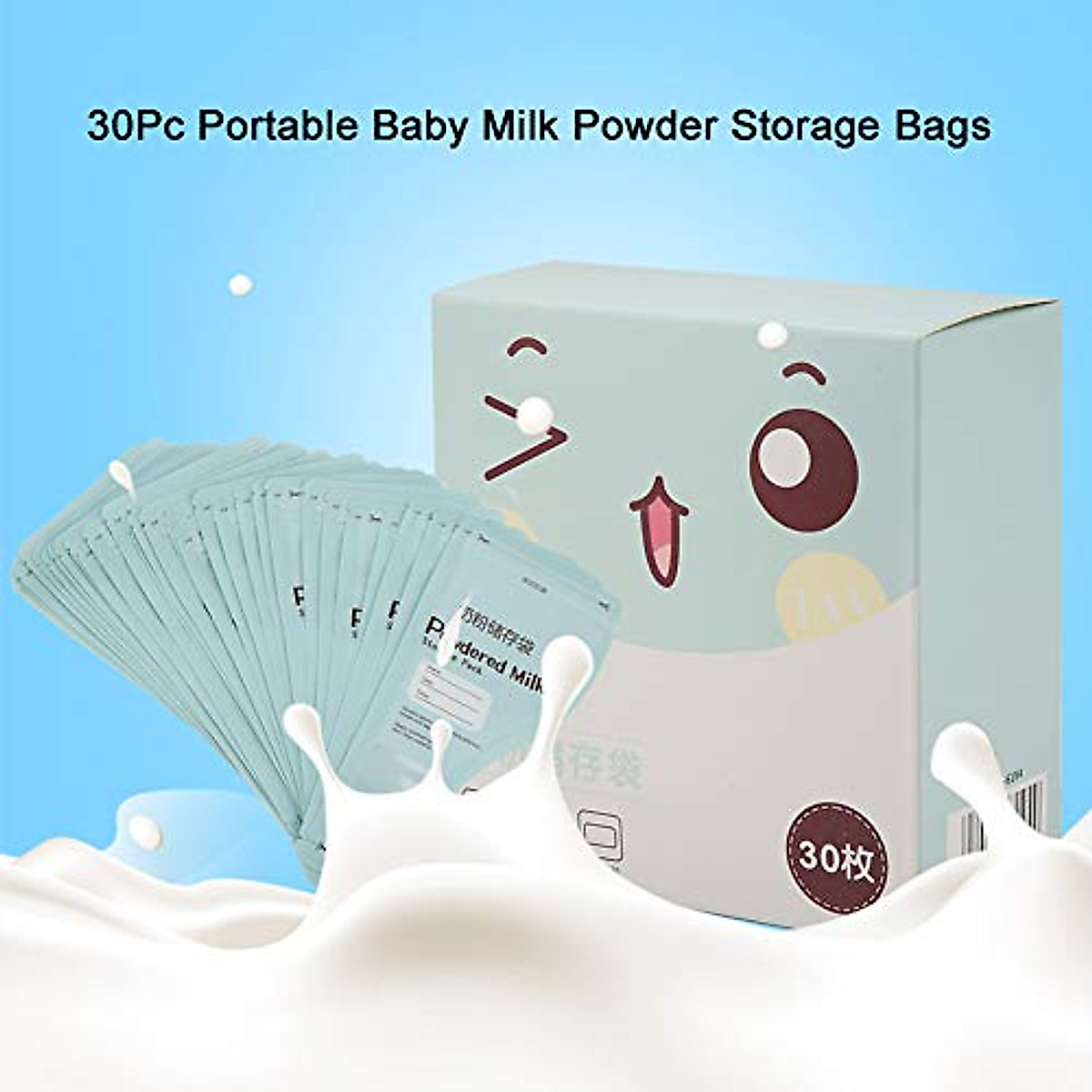 Baby Milk Powder Bag, 30 PCS Portable Baby Feeding Milk Powder Storage Bags Disposable Milk Powder Pouches