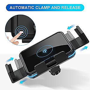 3 Coils Wireless Car Charger Mount for Galaxy Z Fold 4 Car Mount Fold 3 Car Accessories, Fast Charging Phone Mount for Car for Galaxy Z Fold 4/3/2/S22 Ultra,iPhone 14 Pro Max,Google Pixel 6 Pro
