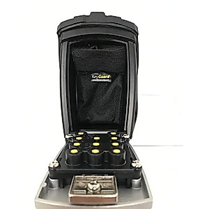 KeyGuard PRO Hanging Lock Box & Faraday Bag - Portable Punch Button Combination Lockbox to Hang on Car Windows and More - Portable Faraday Pouch for Key Fobs and Small Devices - SL-591-CVR