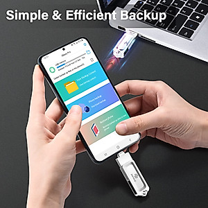 Auto Back Up for All Devices 128GB iPhone iPad Android Phones Mac and Windows Computer Storage Device Stick Picture Transfer Stick for iPhone USB Flash Drive Photos and Videos Back up Memory Stick