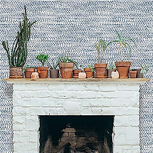 Tempaper Blue Moon Moire Dots Removable Peel and Stick Wallpaper, 20.5 in X 16.5 ft, Made in the USA