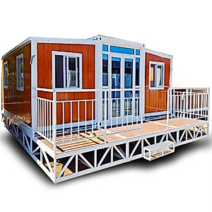 Double Wings Folding Container House with Kitchen and Bath for Office Building