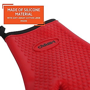 Mirro Oven Kitchen Glove, Regular, Red, (MIR-11319)