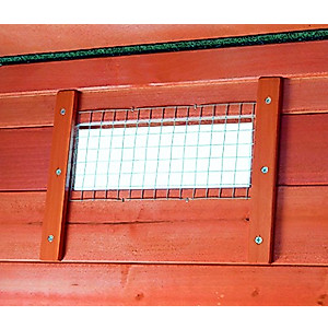 TRIXIE Natura Duck Coop with Ramp, Pull-Out Tub, Hinged Roof, Brown, 36x30x27