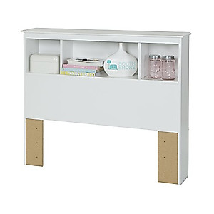 South Shore Crystal Bookcase Headboard, Twin, Pure White