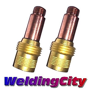 WeldingCity 2-pk Gas Lens Collet Body 45V27 (1/8") for TIG Welding Torch 17, 18 and 26 Series from Weldcraft Lincoln Miller ESAB Weldcraft CK (2-PK)