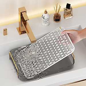 Seoneiro Whiskey Tray, Glass Cup Rack, Mug Holder, Coffee Cup Organizer, Bathroom Countertop Organizer Organizer with Drain Board Wine Glass Decorative Organizer, Food Tray, Kitchen Spice Rack